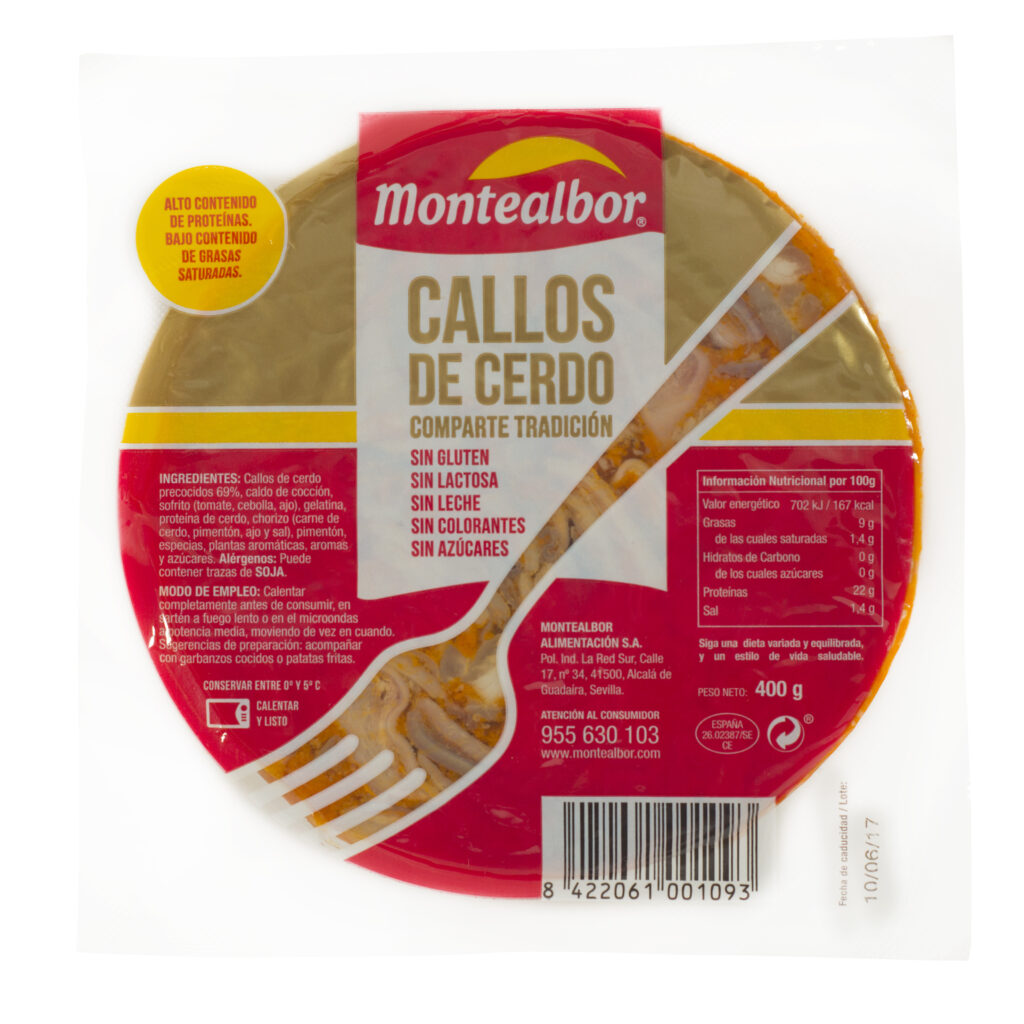 Callos de Cerdo Pieza 400 g - Montealbor